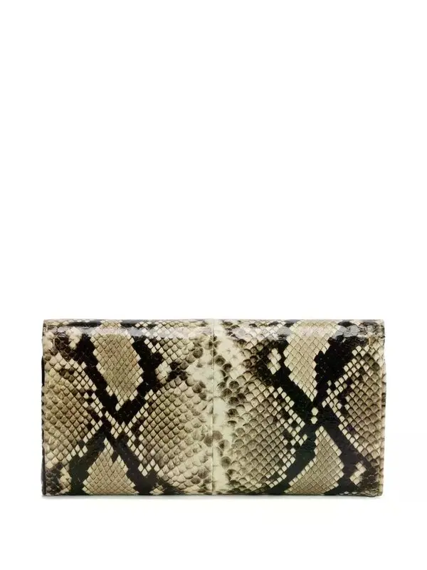 GIUSEPPE ZANOTTI Flutie Python-effect Clutch Bag - Neutrals