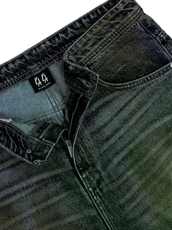 44 LABEL GROUP Frayed-hem Wide-leg Denim Shorts