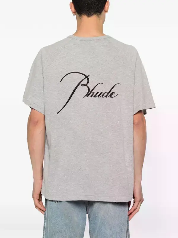 Rhude Embroidered T-shirt - Grey
