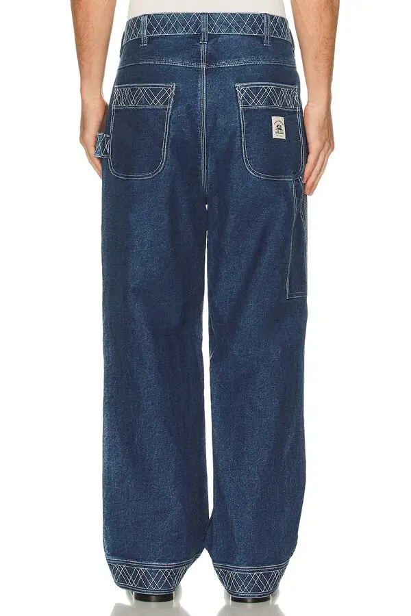 BODE Denim Embroidered Knolly Brook Jean - Indigo