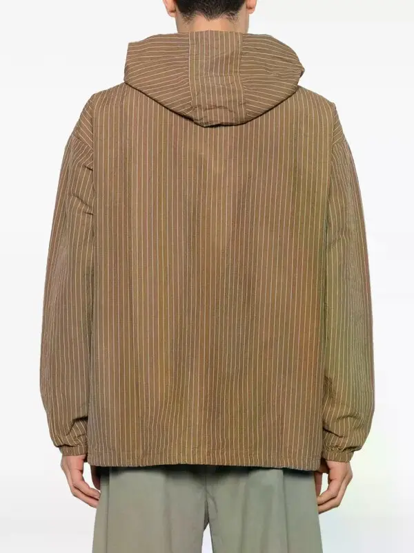 A KIND OF GUISE Stripe-pattern Hooded Shirt Jacket