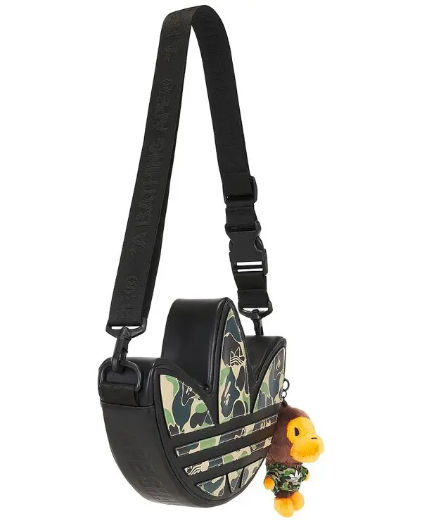 Adidas Originals X Bape Trefoil Shoulder Bag - Black | Editorialist