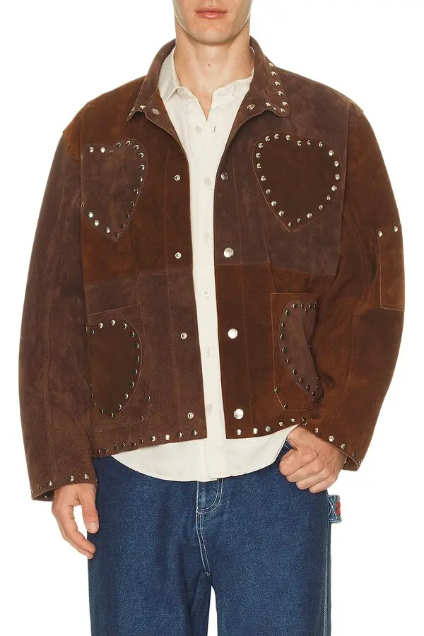 BODE Hearts Welding Jacket - Brown Tan