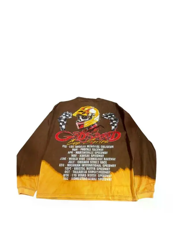 GODSPEED Bleached-effect Graphic Print Sweatshirt