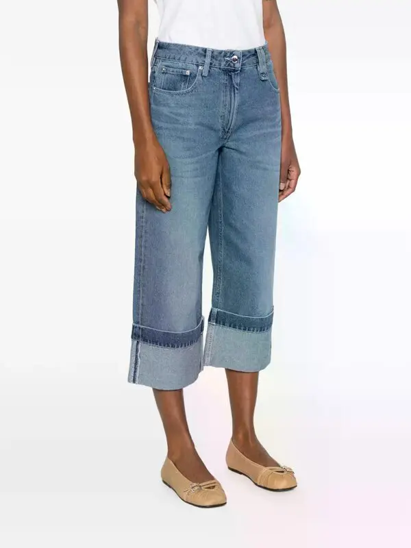 Simone Rocha Cuffed Straight Leg Jeans - Blue