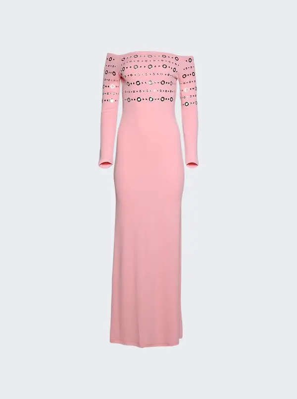 Rabanne Off-the-shoulder Maxi Dress - Pink
