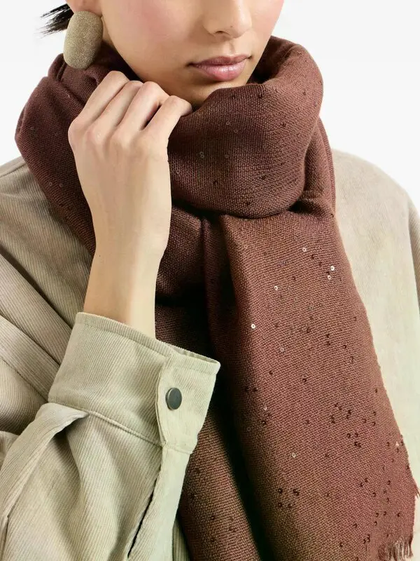 Brunello Cucinelli Frayed Scarf - Brown