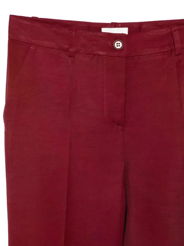 P.a.r.o.s.h Raisa Button Tailored Trousers - Red
