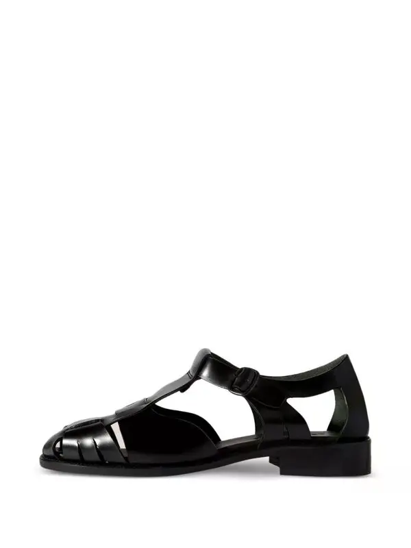 Hereu Pesca Round-toe Fisherman Sandals - Black