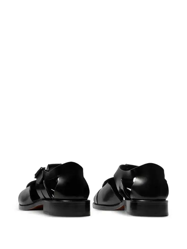 Hereu Pesca Round-toe Fisherman Sandals - Black