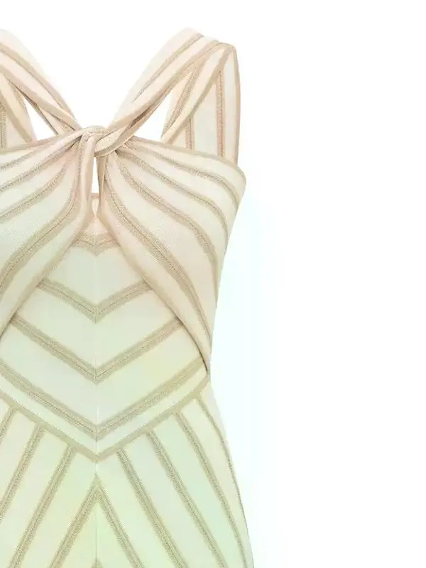 Zimmermann Striped Knotted Midi Dress