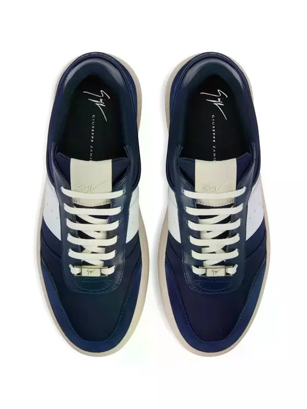 GIUSEPPE ZANOTTI Gz Thor Leather Low-top Sneakers - Blue