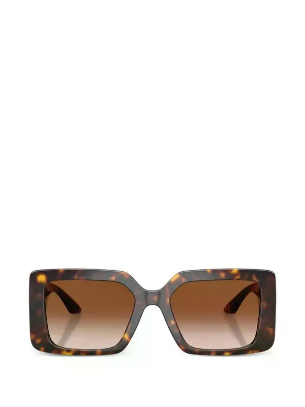 Versace Geometric Square-frame Sunglasses - Brown