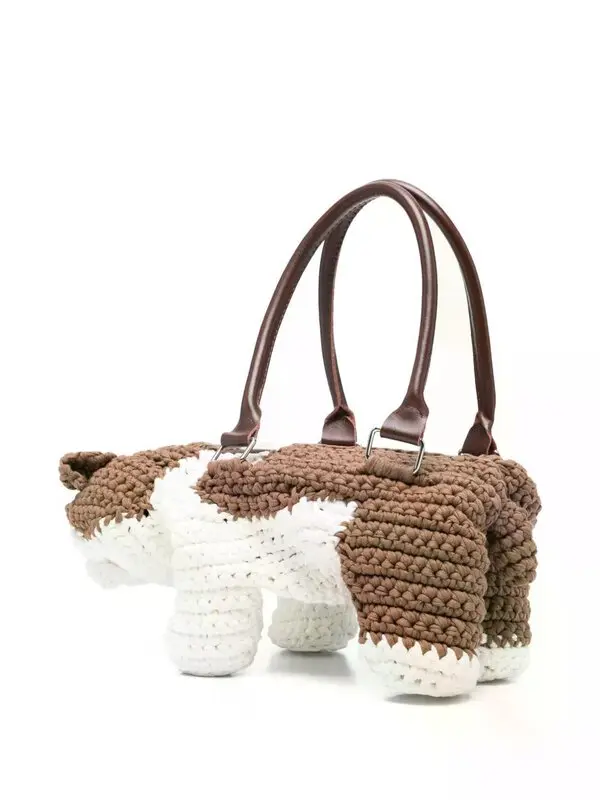 CHARLES JEFFREY Animal-shape Tote Bag - Brown