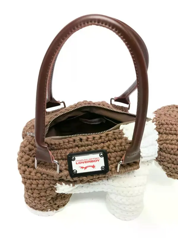 CHARLES JEFFREY Animal-shape Tote Bag - Brown