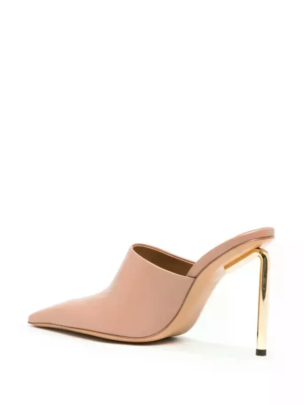 Off-White Allenframe Leather Mules With Metal Toecap