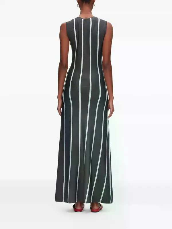 3.1 Phillip Lim Striped Tassel Midi Dress - Grey