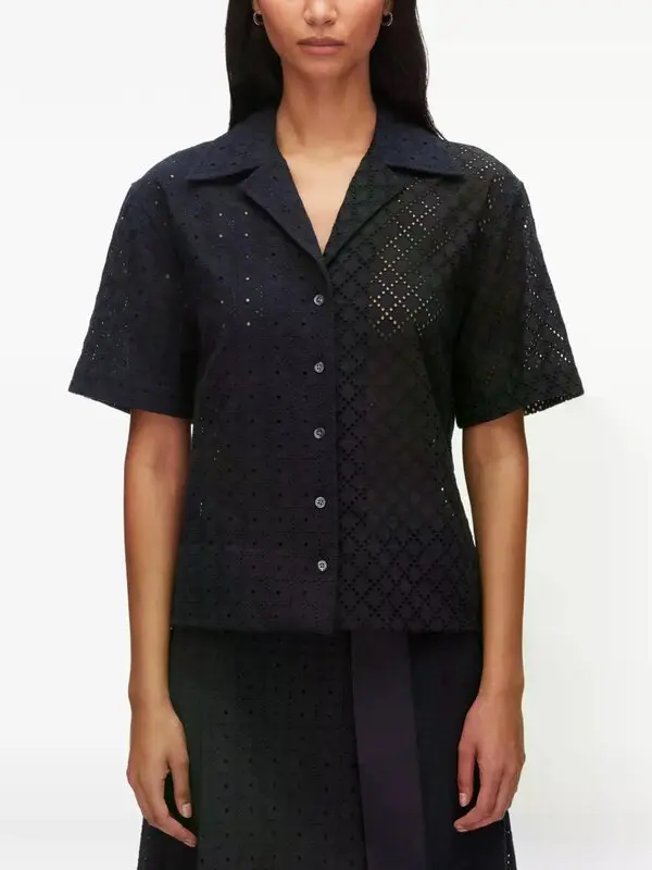3.1 Phillip Lim Openwork Short-sleeved Shirt - Blue