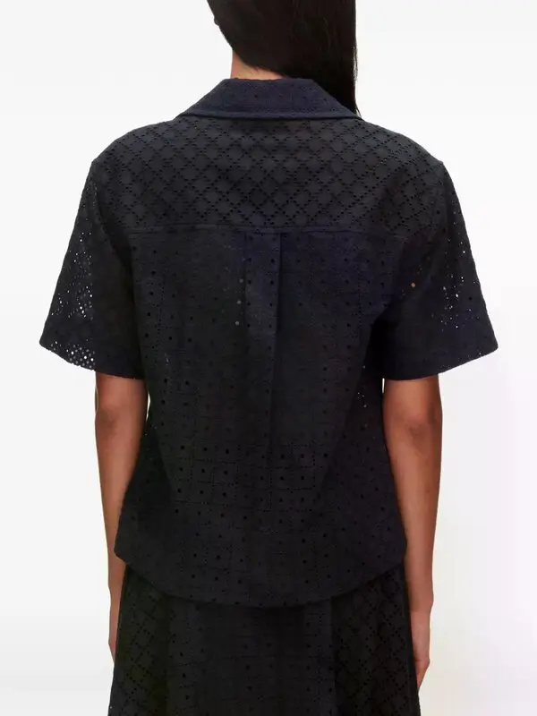 3.1 Phillip Lim Openwork Short-sleeved Shirt - Blue