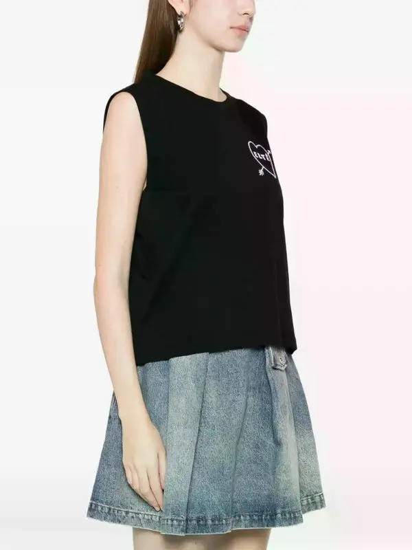 ELITE Heart-motif Sleeveless Vest