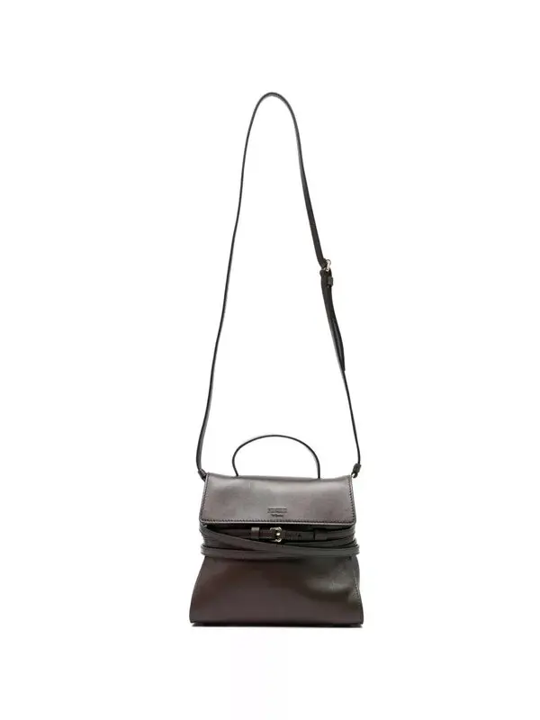 Moschino Buckle Leather Mini Bag - Brown