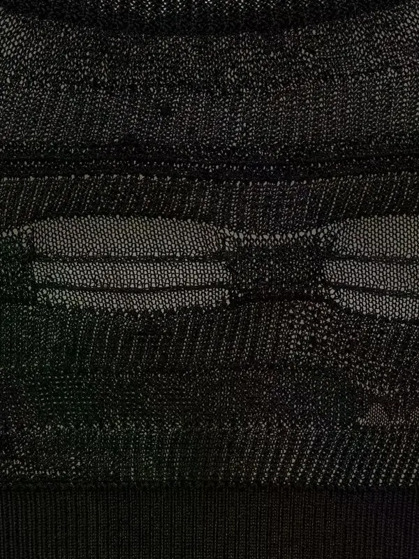 LANEUS Knit Cropped Top - Black