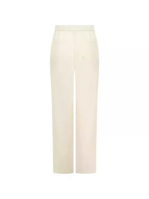 LANEUS Melrose Embroidery Trousers - Neutrals