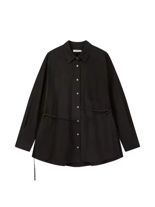 STUDIO TOMBOY Waist-tie Shirt - Black