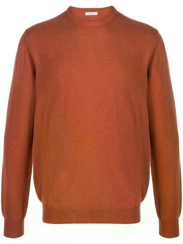 Malo Crew Neck Cashmere Jumper - Orange