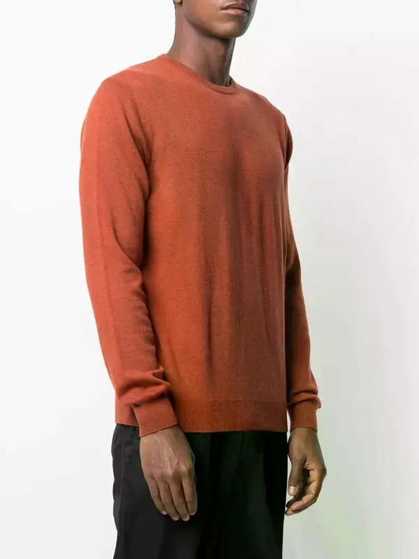 Malo Crew Neck Cashmere Jumper - Orange