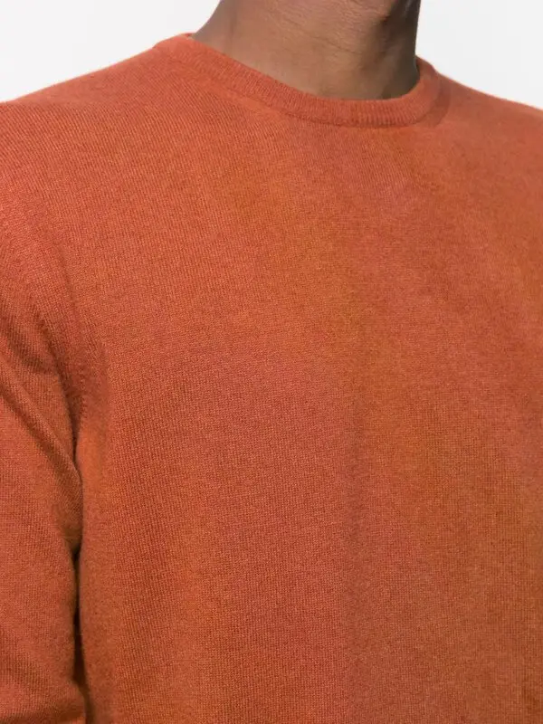 Malo Crew Neck Cashmere Jumper - Orange
