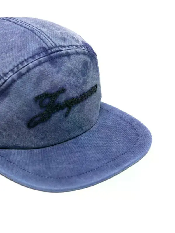 Jacquemus Cursive-logo Cap - Blue