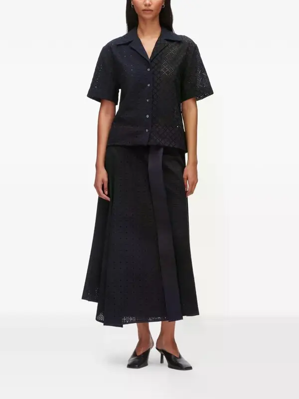 3.1 Phillip Lim Openwork Short-sleeved Shirt - Blue