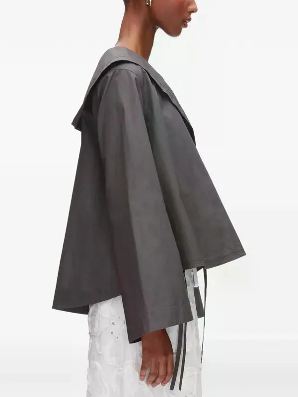 3.1 Phillip Lim Wide Collar Tie Blouse - Grey