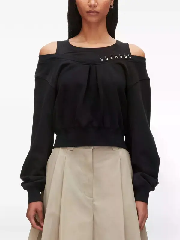 3.1 Phillip Lim Cold-shoulder Top With Safety-pin Detail