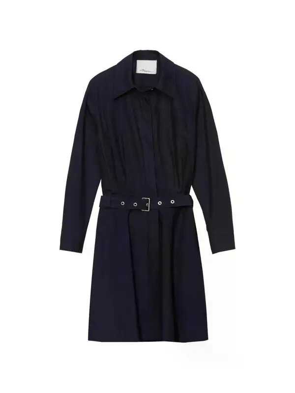 3.1 Phillip Lim Belted Collared Mini Dress - Blue