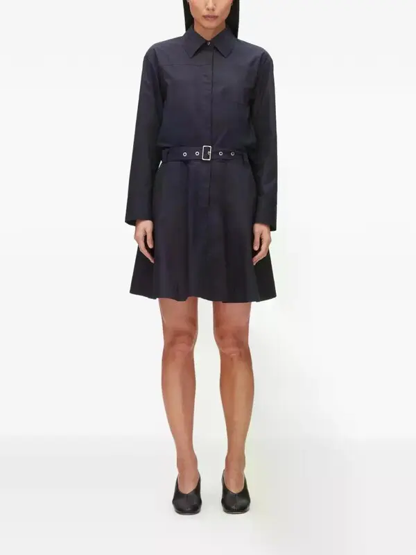 3.1 Phillip Lim Belted Collared Mini Dress - Blue
