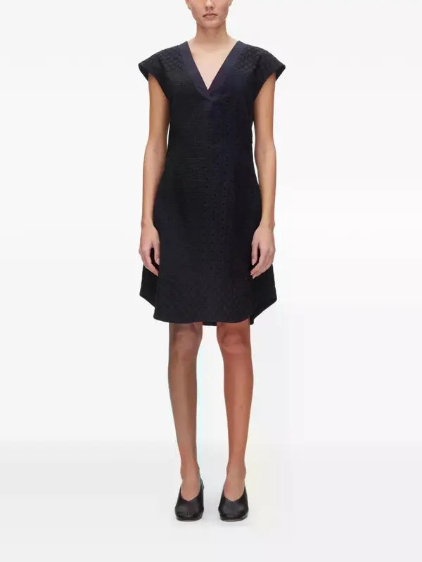 3.1 Phillip Lim Cotton Mini Dress With Belt - Blue