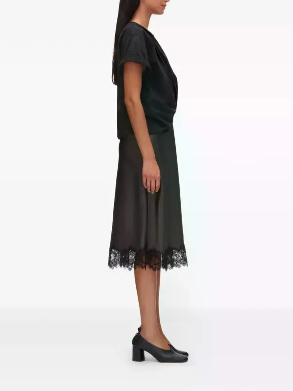 3.1 Phillip Lim Knot Lace Trim Midi Dress