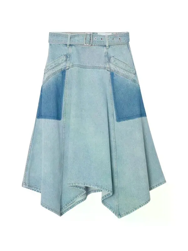 3.1 Phillip Lim Patchwork Belted Midi Skirt