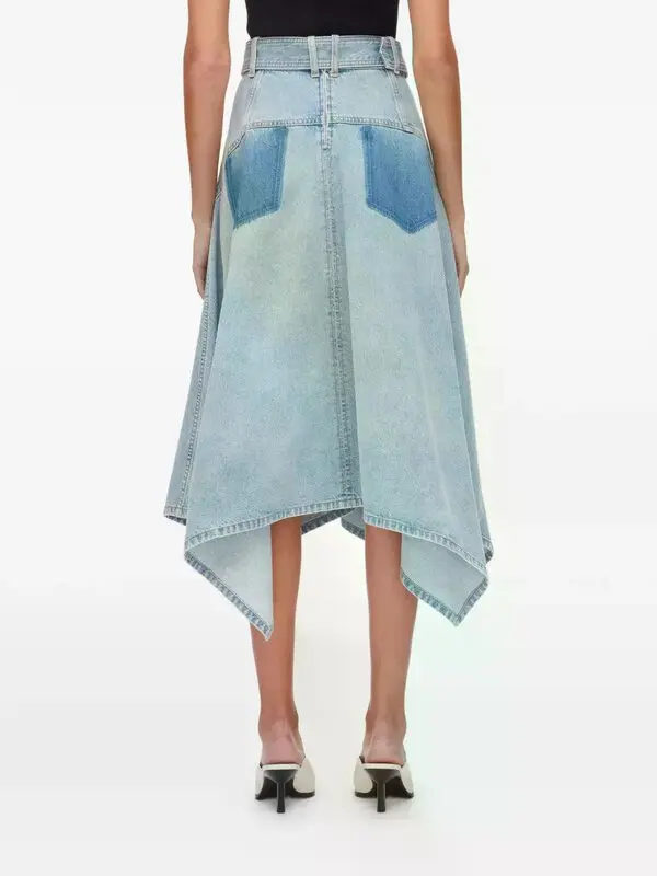 3.1 Phillip Lim Patchwork Belted Midi Skirt