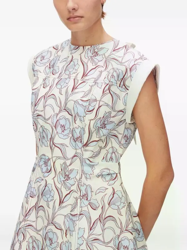 3.1 Phillip Lim Floral Tie Back Mini Dress - White