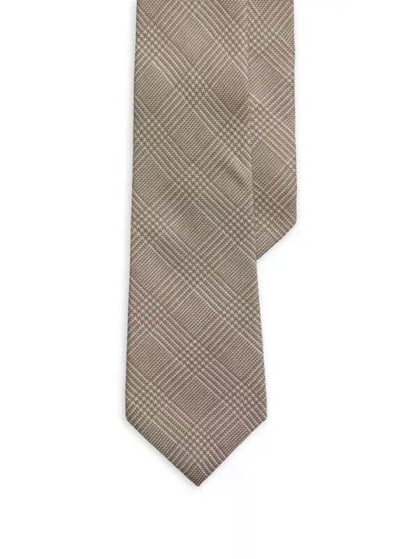 Ralph Lauren Purple Label Glen Plaid Neck Tie - Neutrals