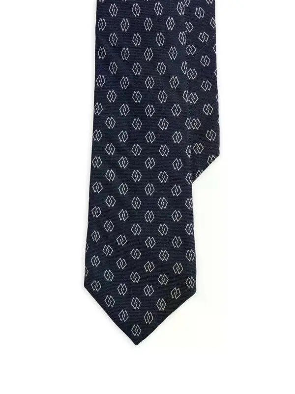 Ralph Lauren Purple Label Linked-diamonds Neck Tie - Blue