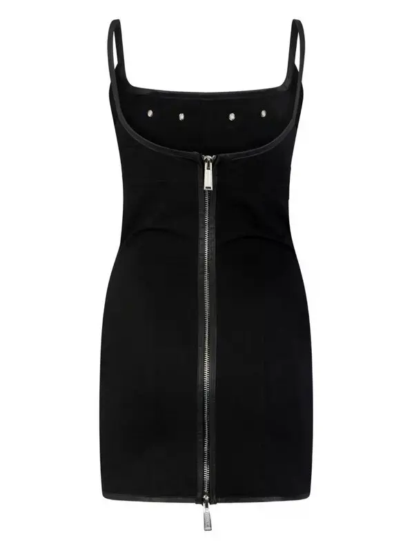 Dsquared2 Studded Square Neck Spaghetti Strap Dress