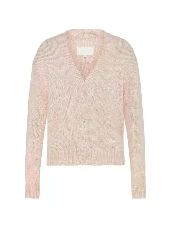 MAISON MARGIELA Ribbed V-neck Cardigan - Pink