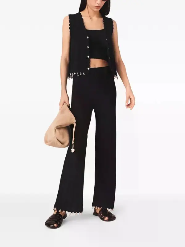 Maje Jewelled Knit Trousers