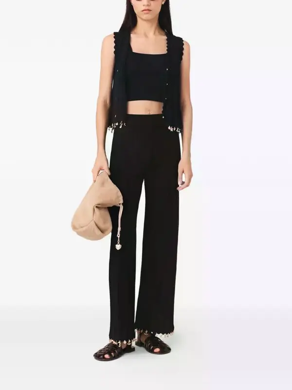 Maje Jewelled Knit Trousers
