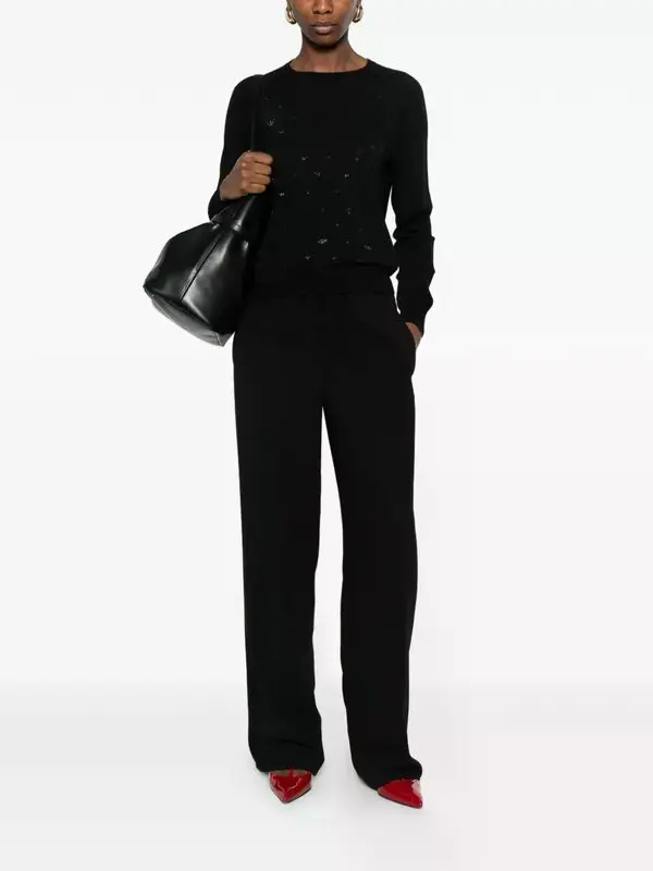 Emporio Armani Embellished Sweater - Black