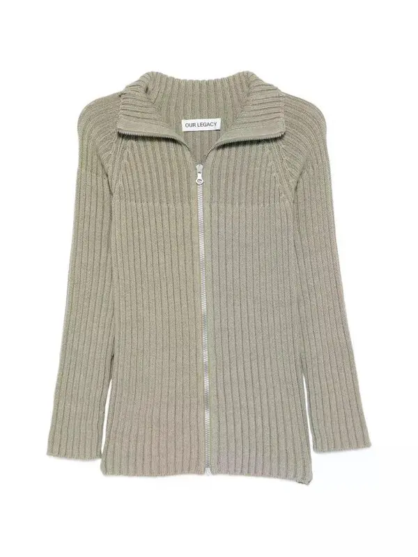 Our Legacy Column Zip Cardigan - Green